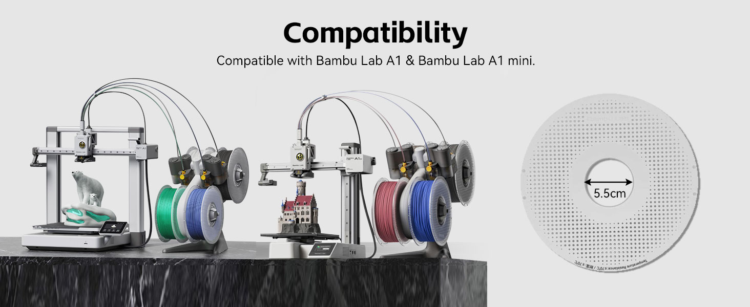 Bamboo Lab 3D Printer AMS Filament Tray - Detachable & Reusable, For A1 ...