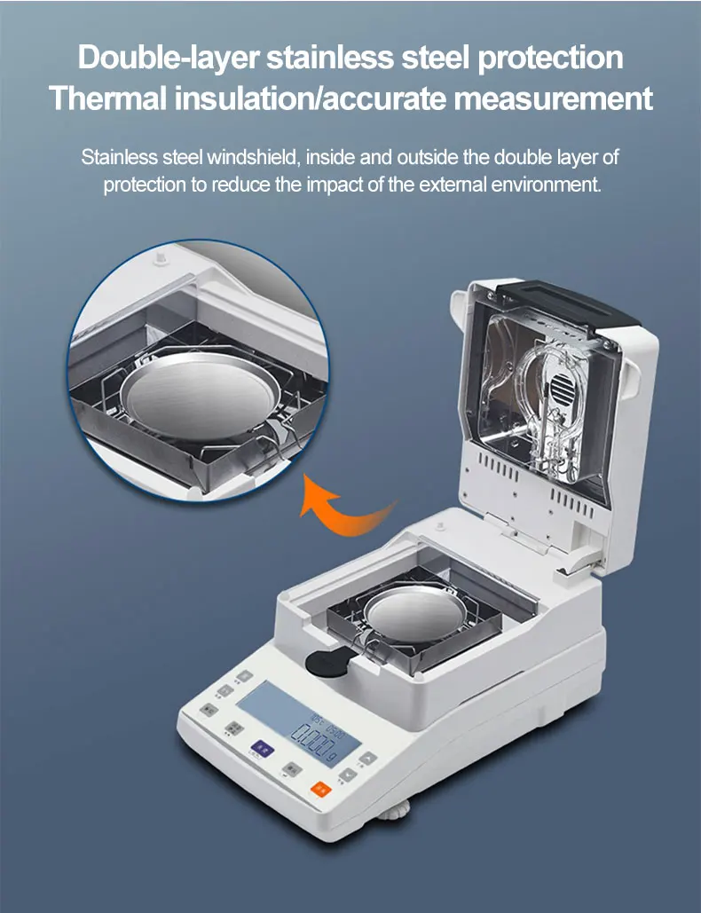 Halogen Rapid Moisture Analyzer Measuring Instrument Grain Tea Plastic ...