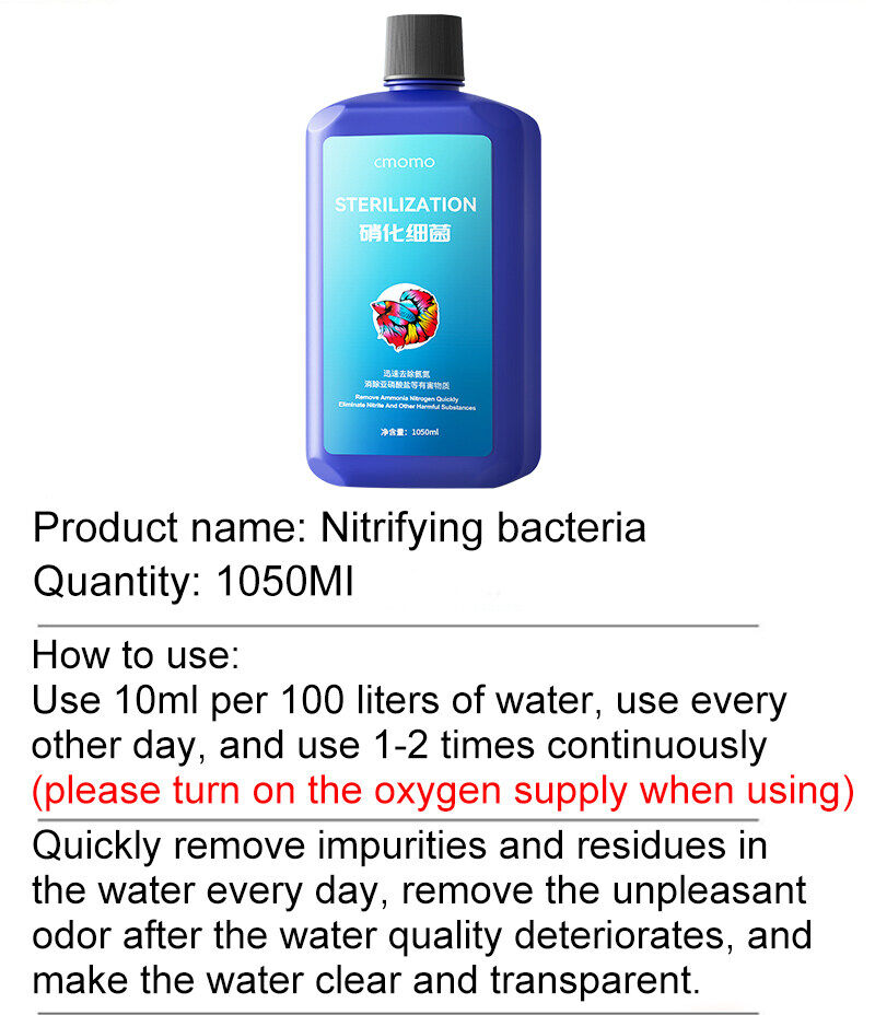 7 hours of complete clarity Nitrifying Bacteria large capacity 1050ML ...
