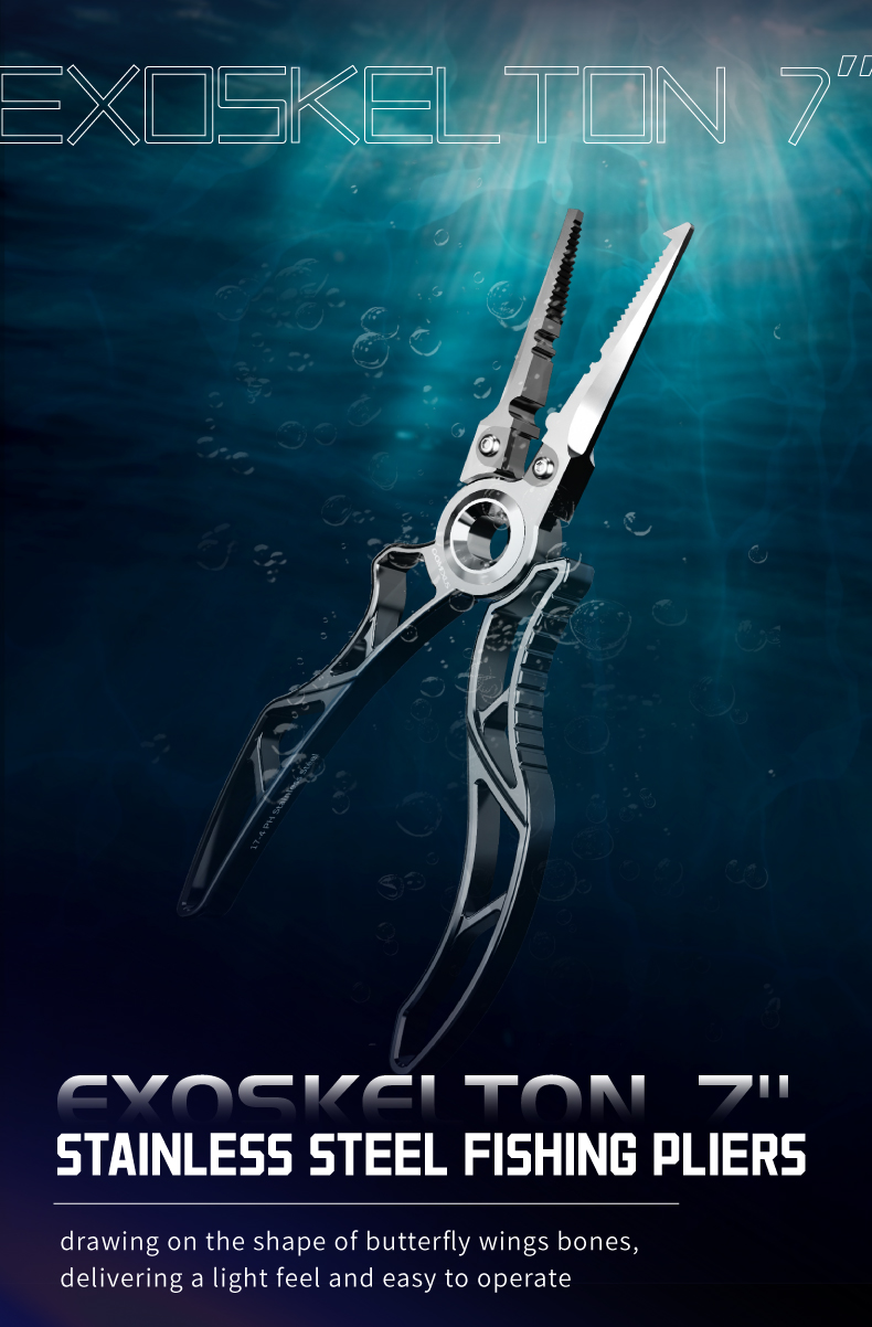 Gomexus Exoskelton Stainless Steel Fishing Plier Clip Fish control ...