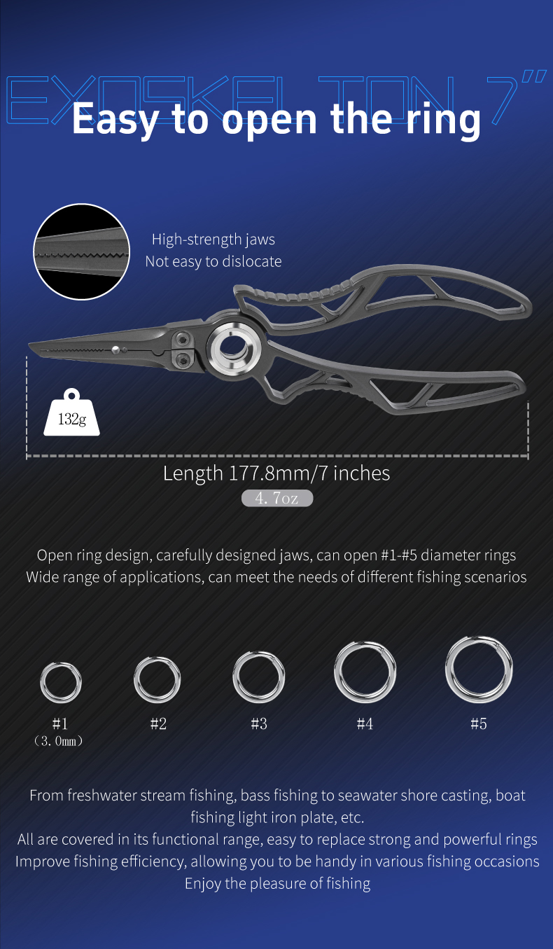Gomexus Exoskelton Stainless Steel Fishing Plier Clip Fish control ...