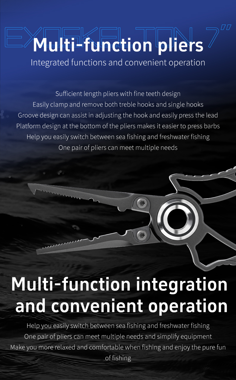 Gomexus Exoskelton Stainless Steel Fishing Plier Clip Fish control ...