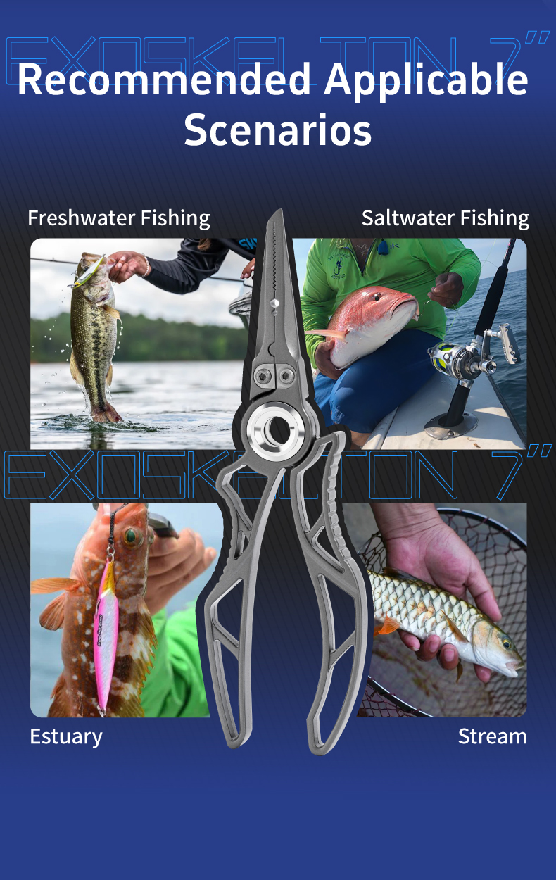 Gomexus Exoskelton Stainless Steel Fishing Plier Clip Fish control ...