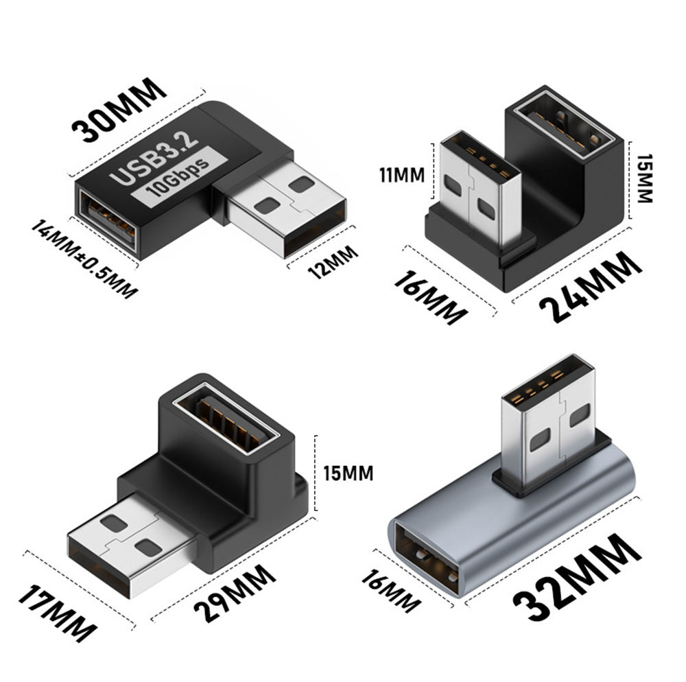 USB3.1 Male To Female Adapter Type-C Female to USB OTG Adapter 90 ...