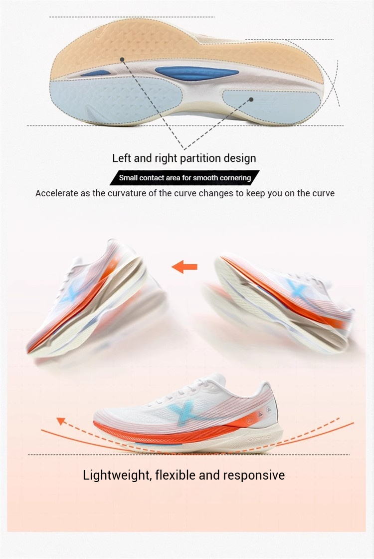 【XTEP】One Piece 3.0 Quick Score | Plastic track, thin-soled running ...