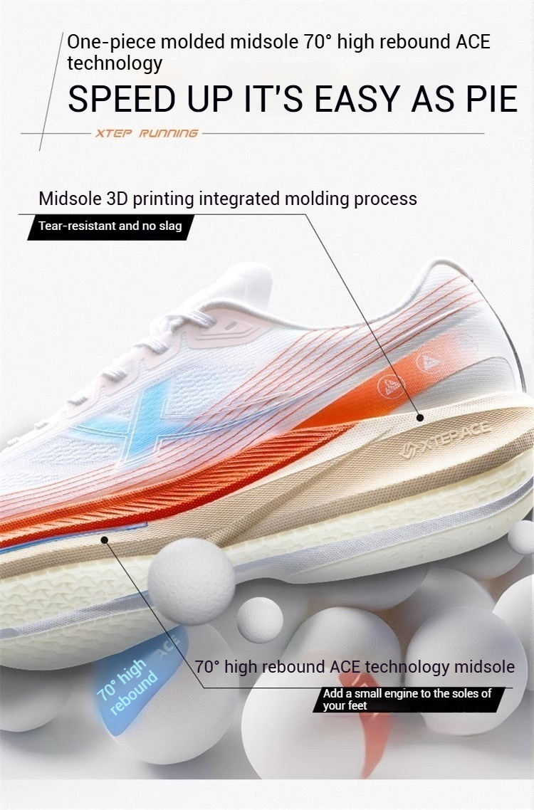 【XTEP】One Piece 3.0 Quick Score | Plastic track, thin-soled running ...