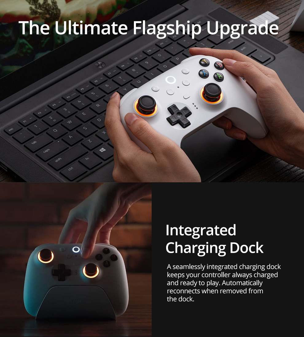 8BitDo New Ultimate 2 Wireless, TMR Joysticks & Hall Effect Triggers ...