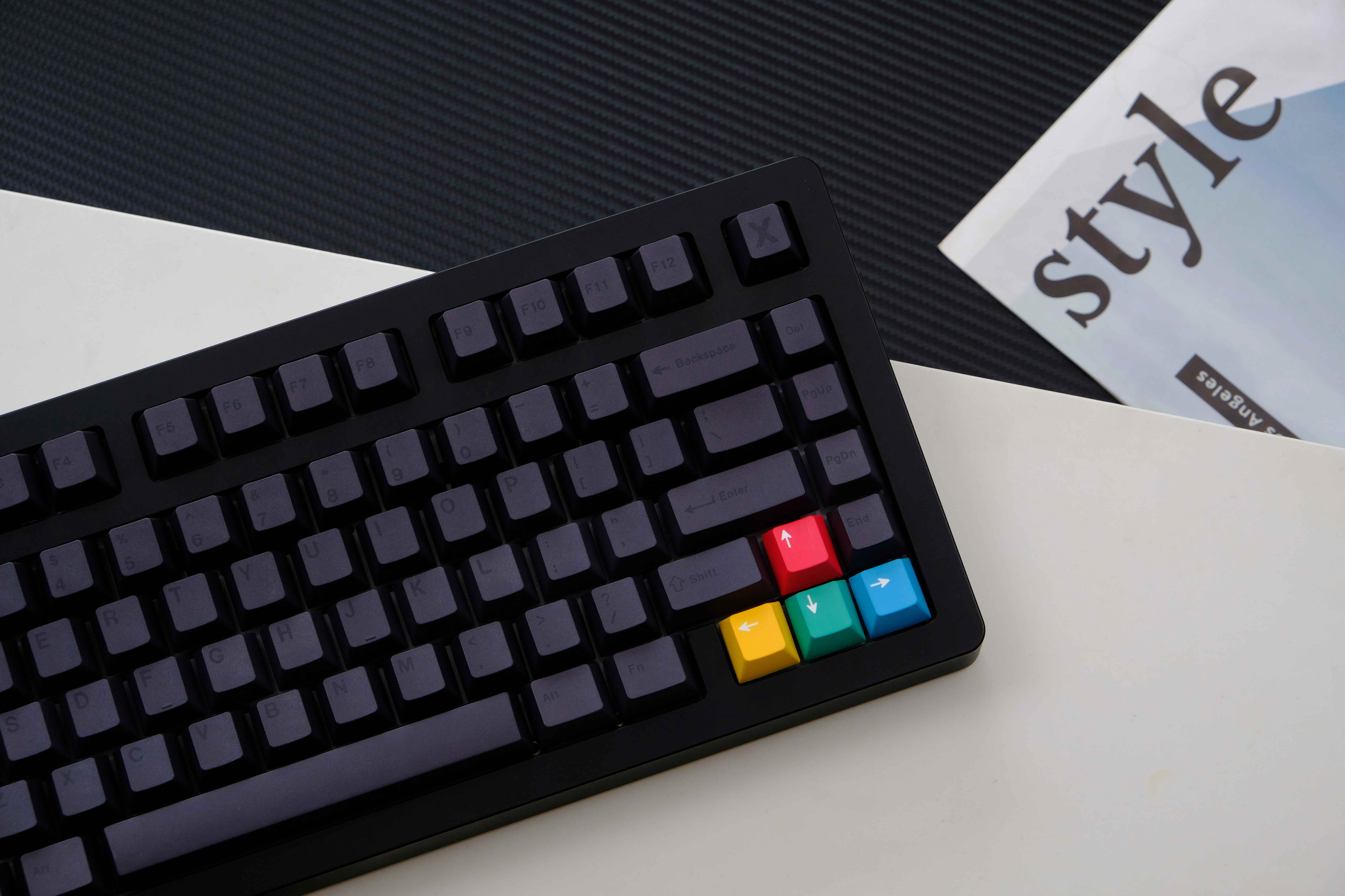 GMK Black Gray Keycaps Set 129 Keys PBT Keyboard Cap Cherry Profile ...