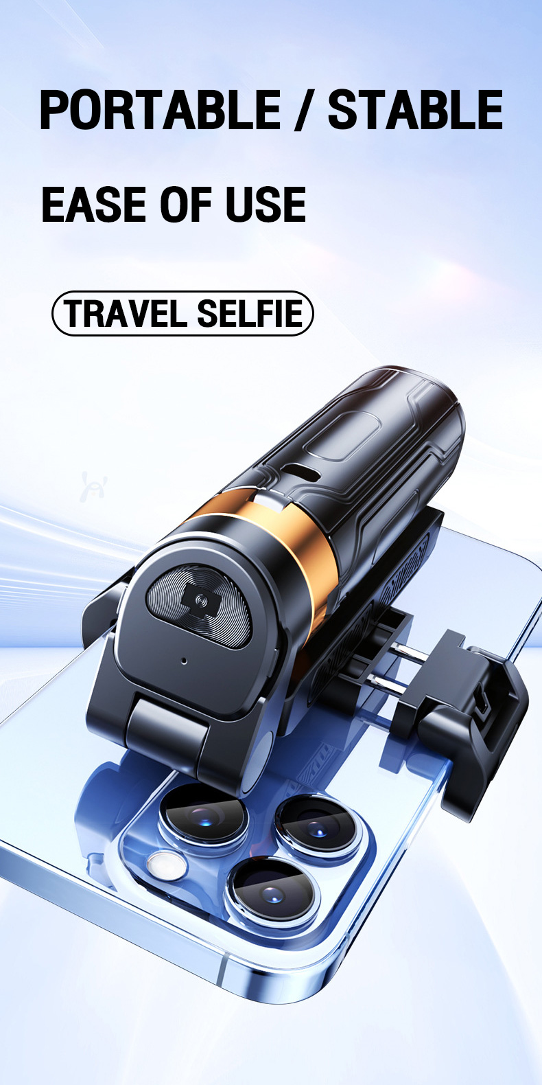 phone tripod Mini Selfie Stick Tripod Portable Grip Phone Tripod with ...