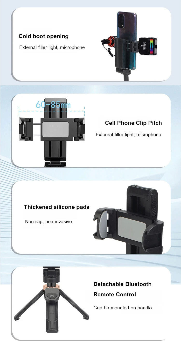 phone tripod Mini Selfie Stick Tripod Portable Grip Phone Tripod with ...