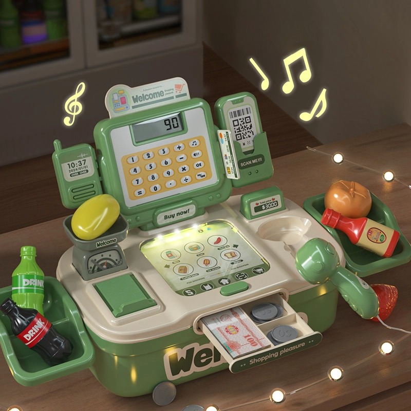 Ready Stock Cashier Machine Toys Pretend Play Set Supermarket Cash ...