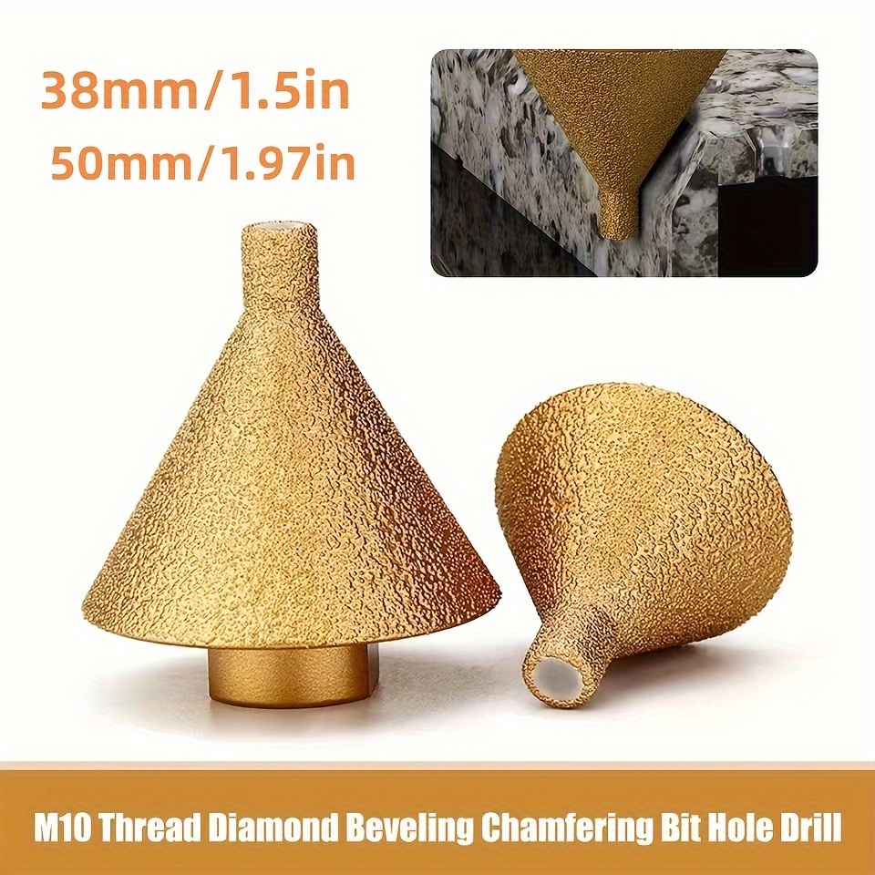 M10 Diamond Chamfer Drill - Threaded Hole Cutter for 38/50mm Ceramic ...