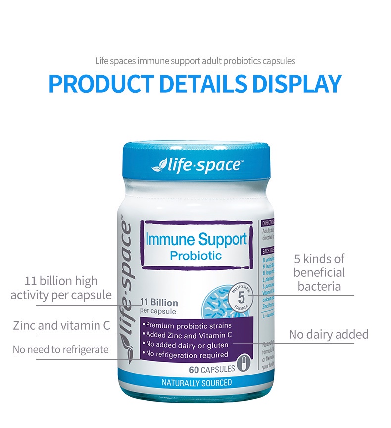 [Immune Support] Life Space Immune Probiotic 60 capsules Builds A ...