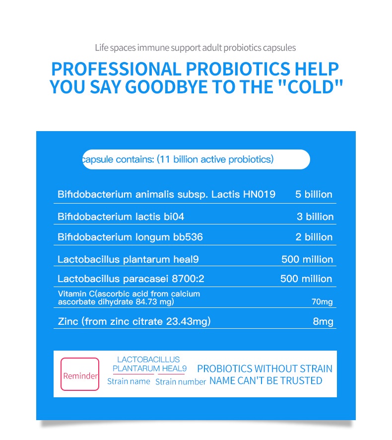 [Immune Support] Life Space Immune Probiotic 60 capsules Builds A ...