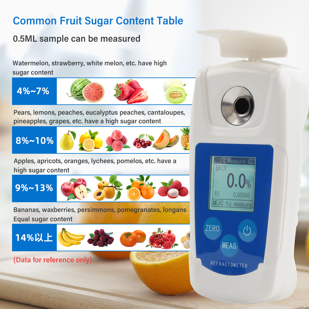 YAGO Handheld Refractometer With Digital Display Of 0-55% Sugar Content ...