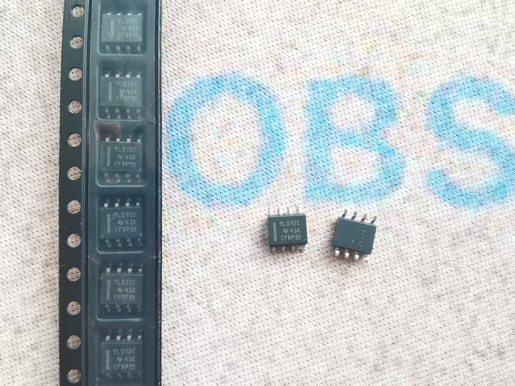 ((10 Pcs) TL072CDR Low Power Consumption Operation Amplifier TL072C Patch SOP-8 Brand New ...