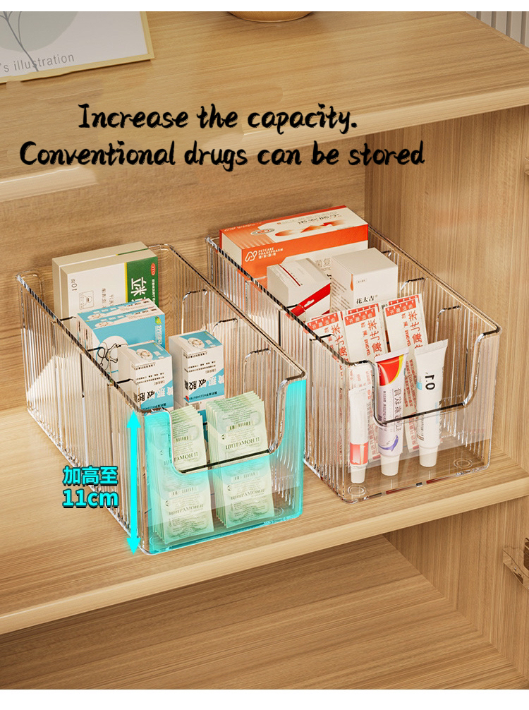 Medicine Box With Detachable Grid Drug Storage Rack Inside The Cabinet ...