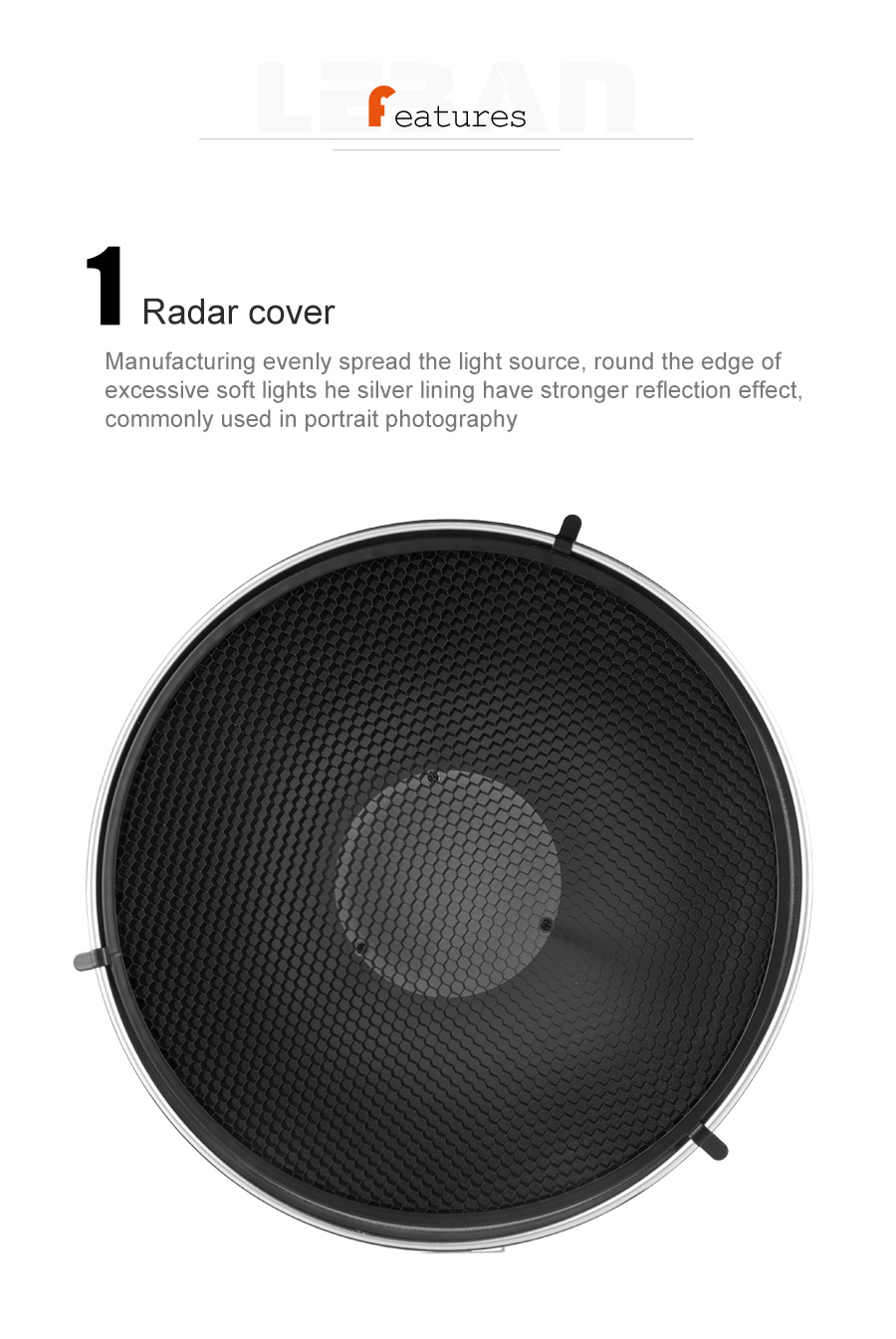 Godox AD-S3 Beauty Dish Reflector with Honeycomb Cover for Godox ...