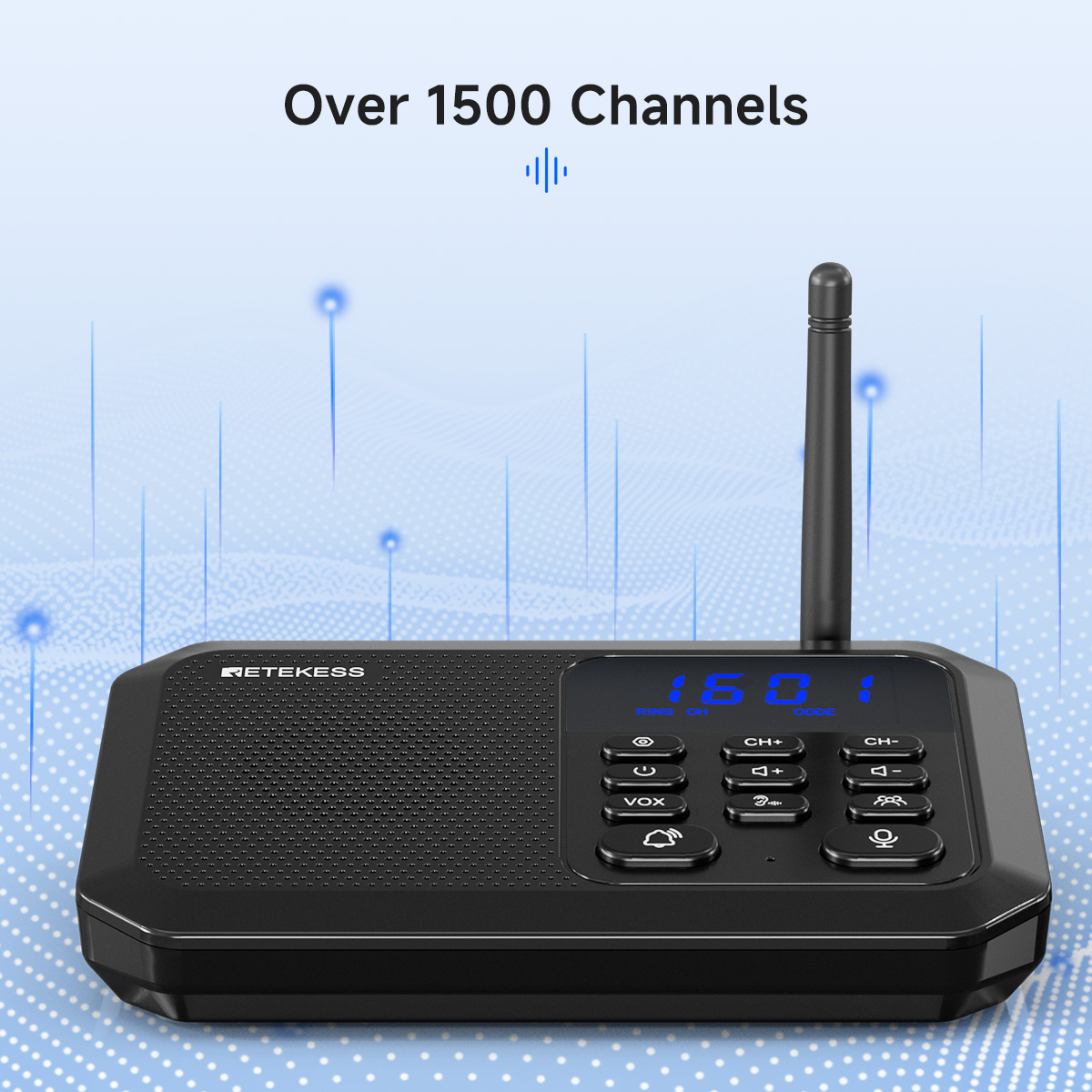 Retekess TH201 UHF Band Wireless Intercom System 2000M Long Range ...