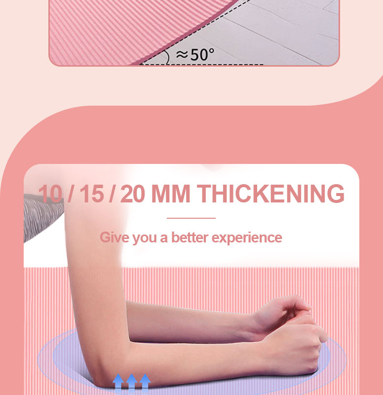 Tikar Yoga NBR/TPE 10/15/20MM Ketumpatan Tinggi Lembut Tikar yoga LEBIH TEBAL Tikar senaman anti ...