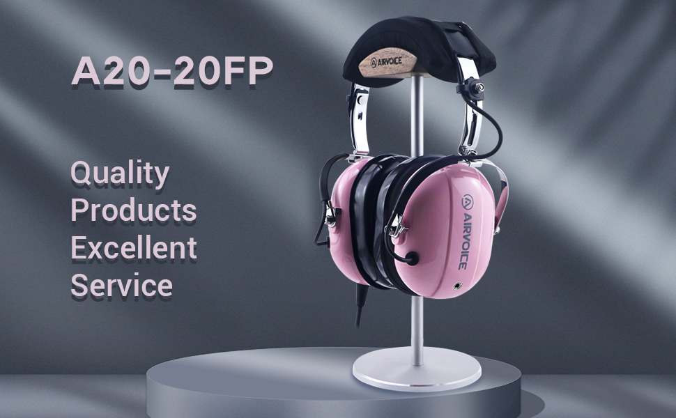 Pink Aviation Headset for Pilots with Mono Sound and Passive Noise ...