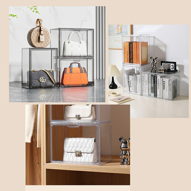 【Ready Stock】Transparent Storage Box Acrylic Display Box Handbag ...