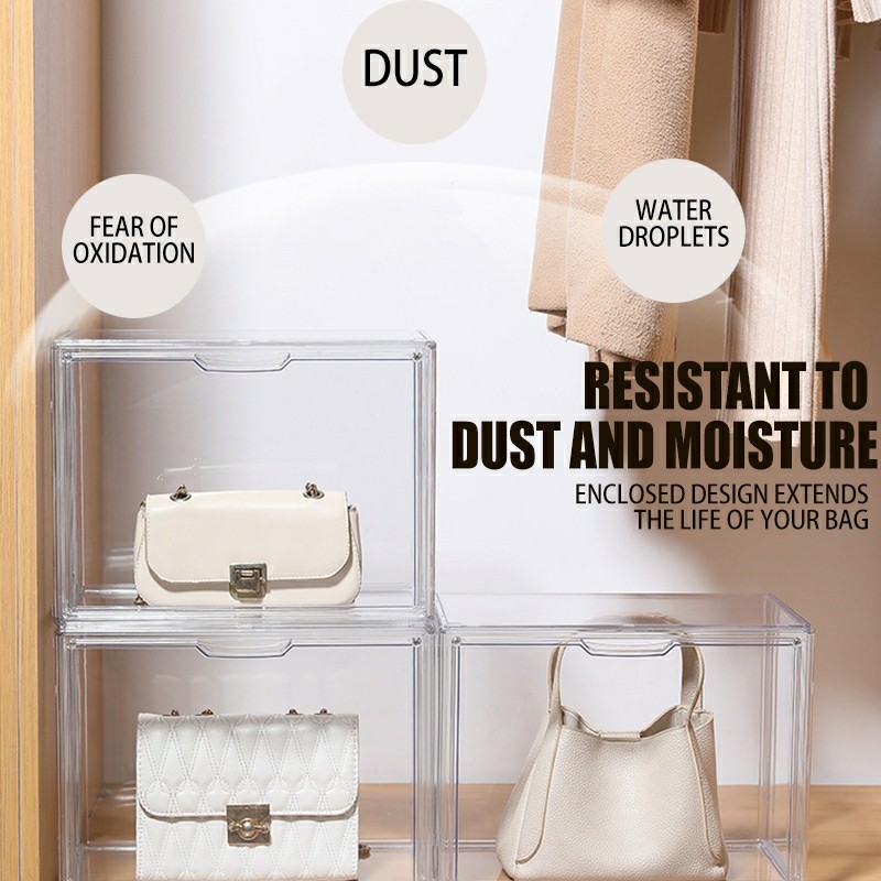 【Ready Stock】Transparent Storage Box Acrylic Display Box Handbag ...