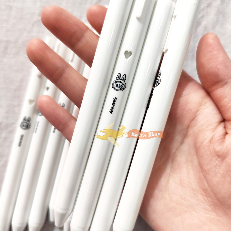 6pcs Labubu Gel Pen Cartoon POP MART Unisex Black Pen Student Writing ...