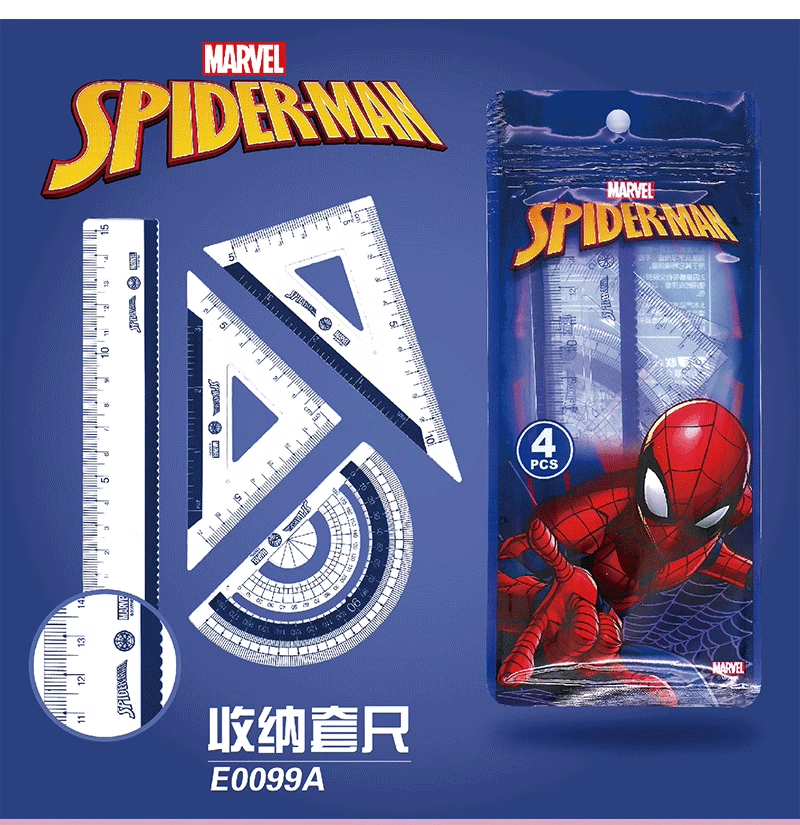 Spiderman Disney Ruler Student Stationery Ruler Ruler Ruler Triangle ...