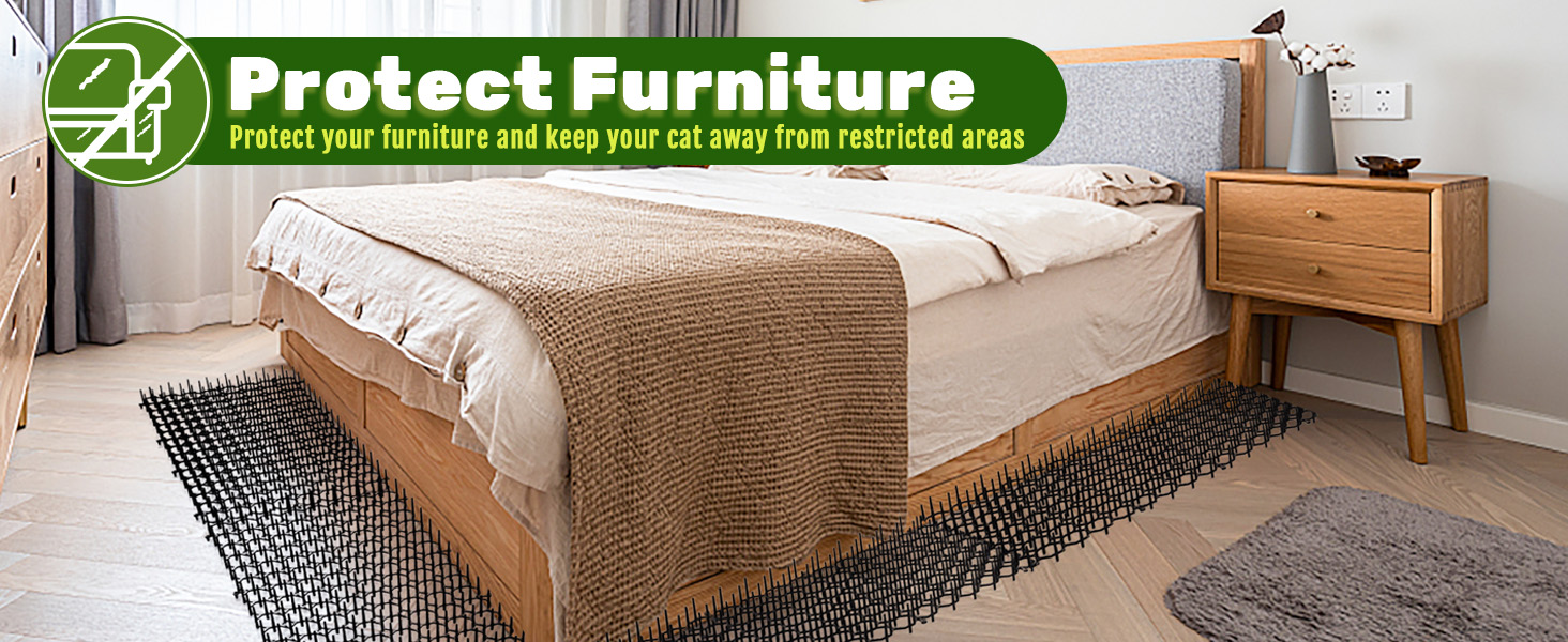 Animal Repel Mat Spike Cat Repellent Mat Plastic Anti Climb Fence No ...