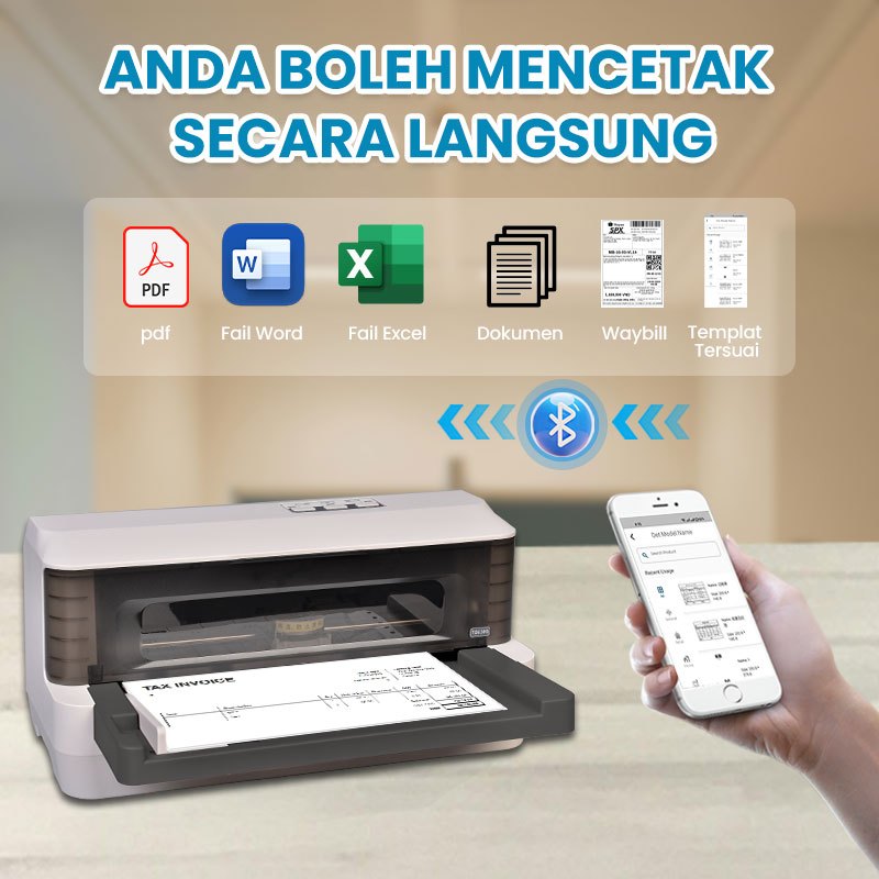 printer Receipt delivery note printer Dot Matrix Printer A4， 1+5 Copies Carbon Paper Printer pc ...