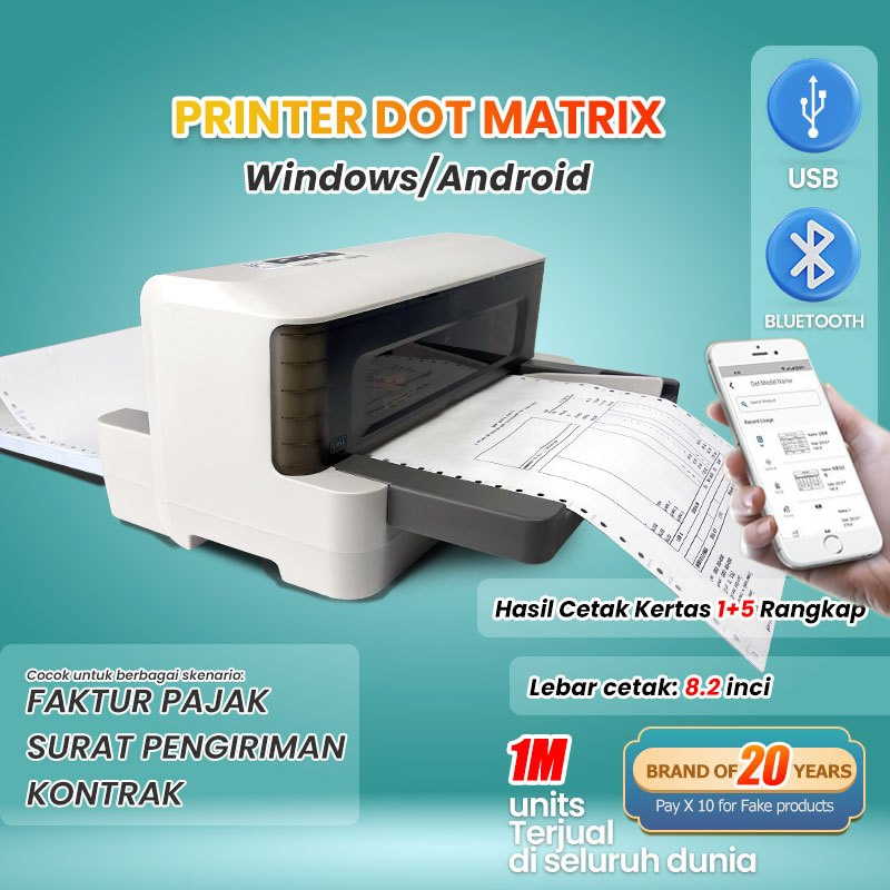 printer Receipt delivery note printer Dot Matrix Printer A4， 1+5 Copies Carbon Paper Printer pc ...