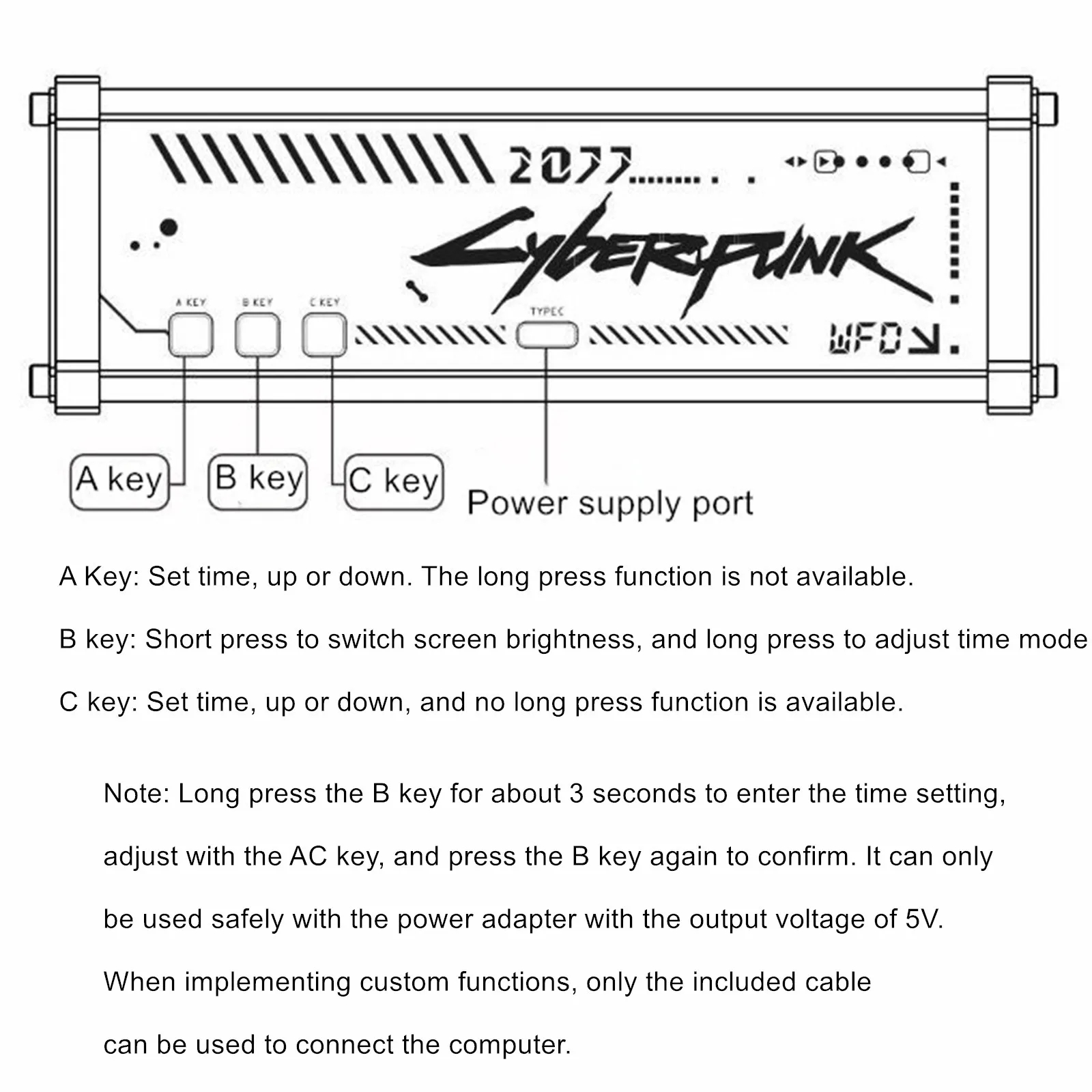 New WFD Digital Clock Desktop Fluorescent Nixie Tube Glow Decoration ...