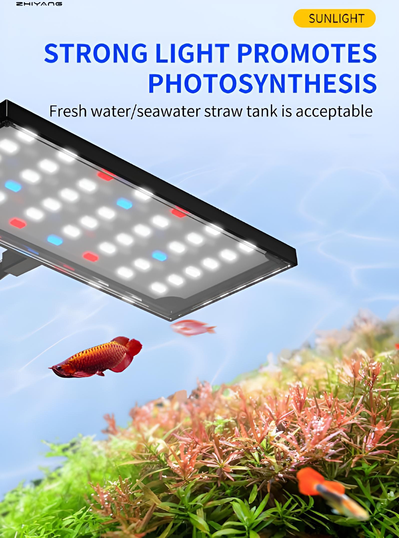 {Free shipping} USB fish tank light dimming color changing LED grass ...