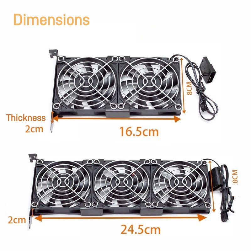 Very Thin Universal VGA COOLER GPU Cooling Fan GPU Radiator 8015 PCI ...