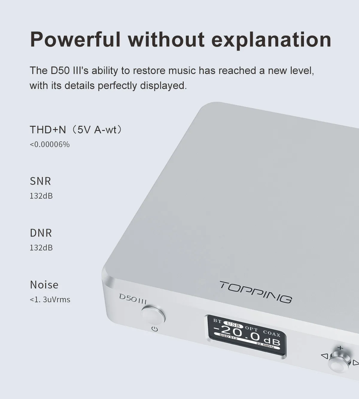 Topping D50 III Desktop HIFI Audio Decoder Dual ES9039Q2M Ten-Segment ...