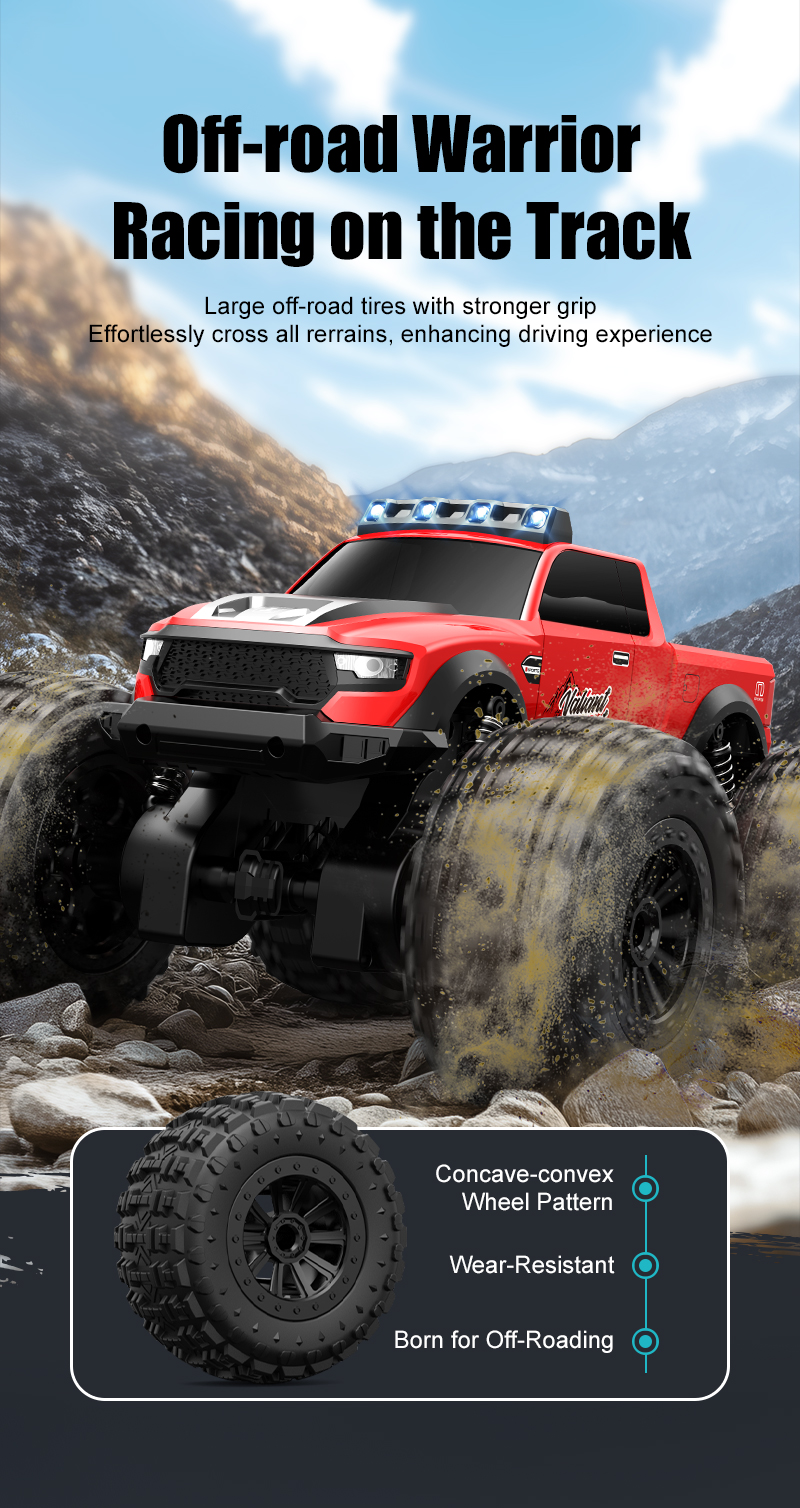iBliver Rock Crawler RC Truck 4x4 Off Road Waterproof, 2.4Ghz ...