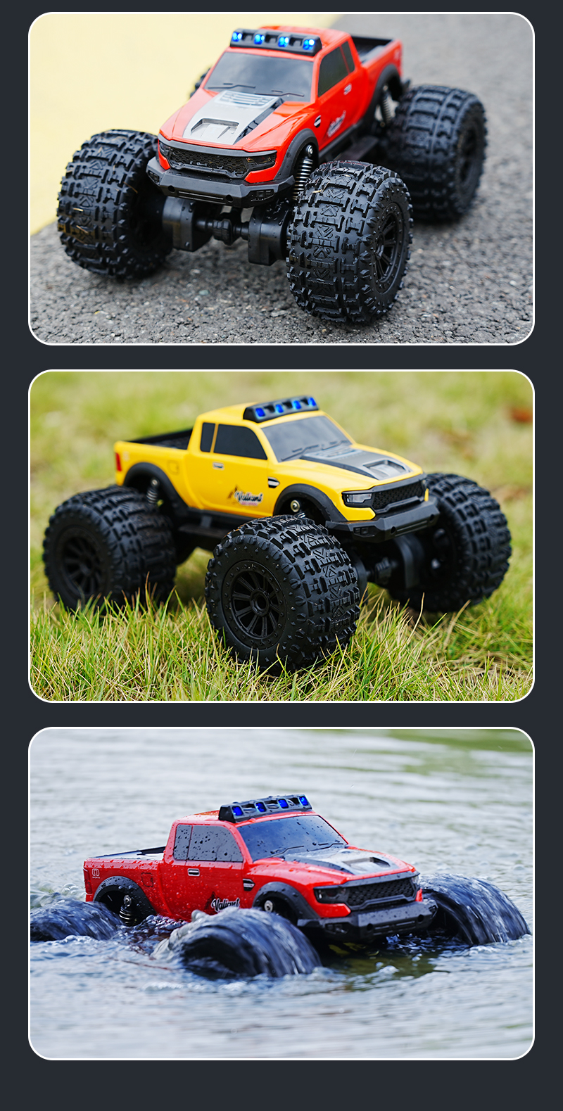 iBliver Rock Crawler RC Truck 4x4 Off Road Waterproof, 2.4Ghz ...