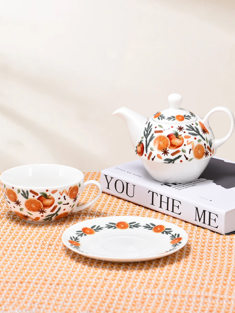Premium Portable Ceramic Teapot Space-Saving Heat-Resistant Coffee Pot ...
