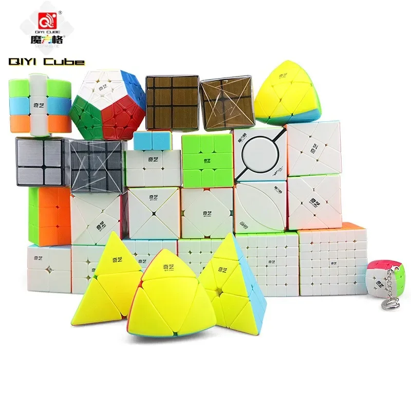 QIYI Speed Magic Cube 2x2x2 3x3x3 4x4x4 5x5x5 Puzzle Black Stickers ...