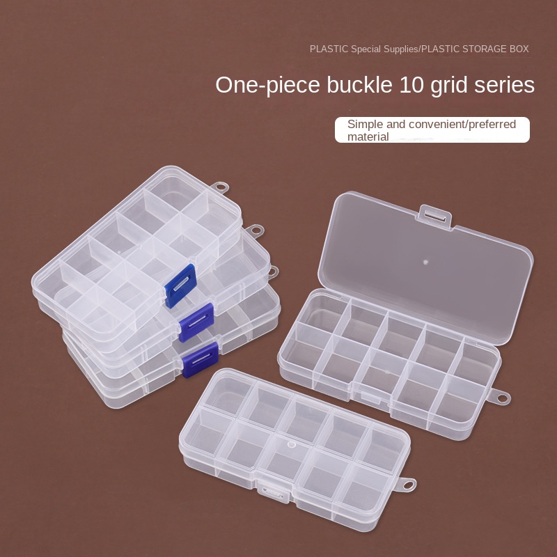 Transparent Pp Plastic Button Organizer Multi Compartment Packaging ...