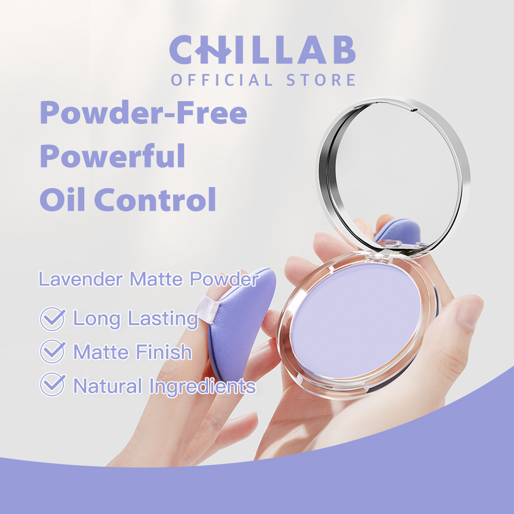 Chillab Long Lasting Waterproof Oil Control Lavender Matte Powder ...