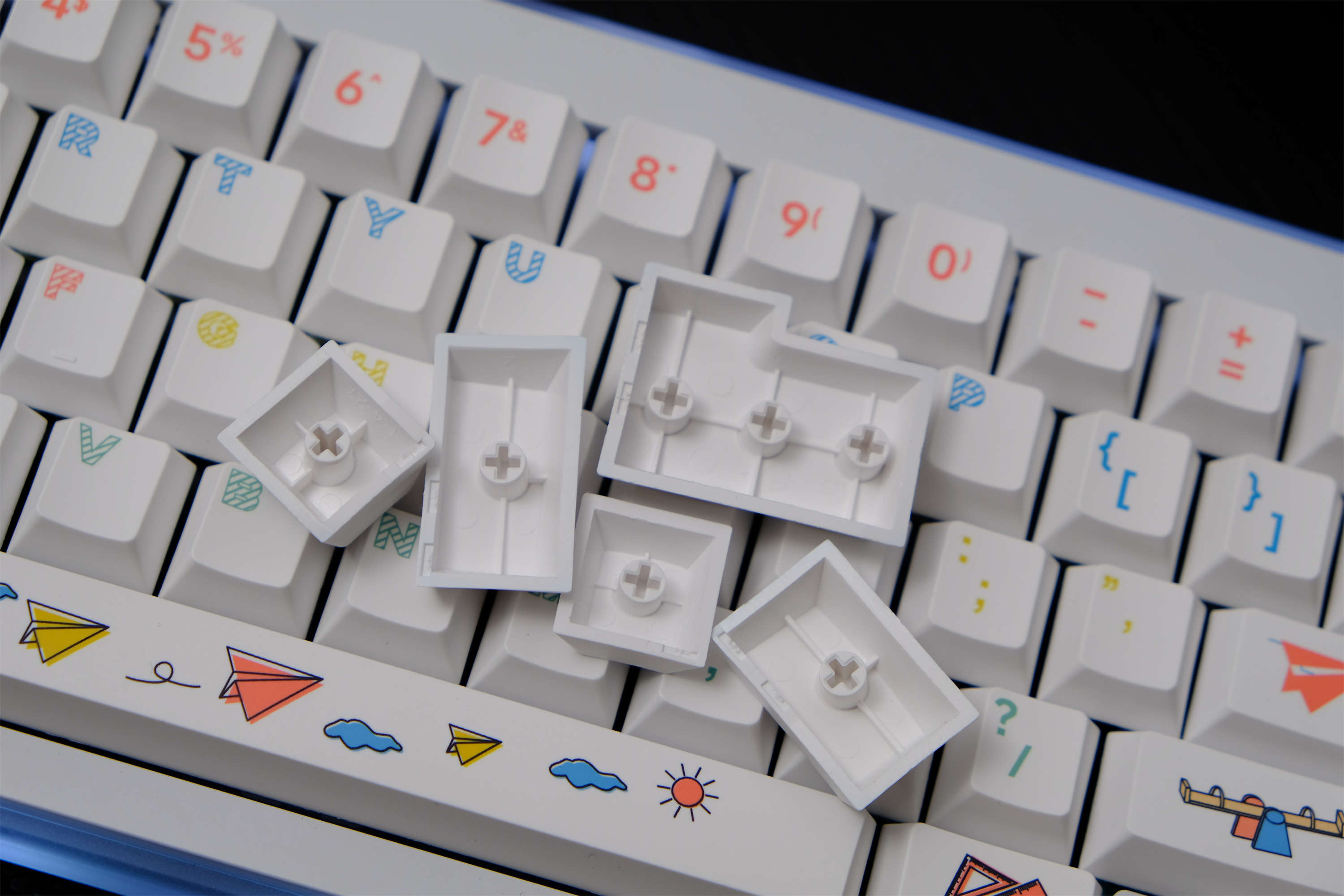 GMK Paper Plane Keycaps Set 151 Keys PBT Keyboard Cap Cherry Profile ...