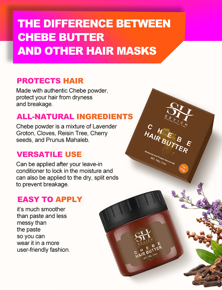 SEVICH Chebe Hair Mask African Traction Hair Loss Butter Moisturizing ...