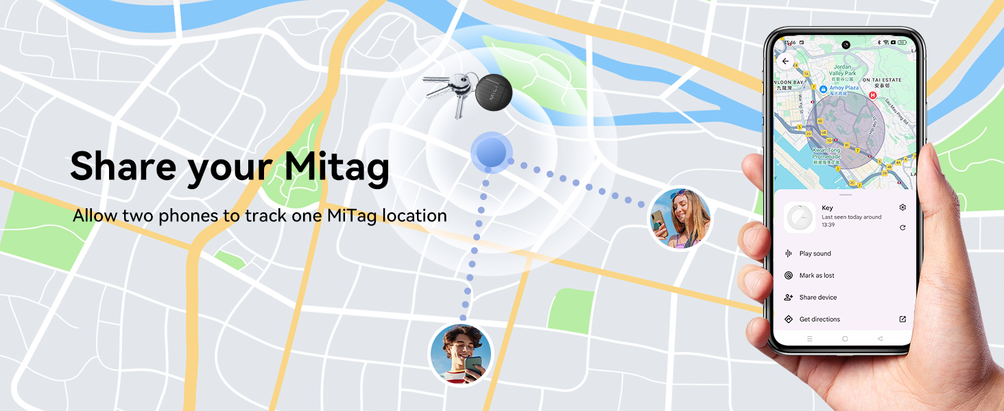 For Android MiLi MiTag Go GPS Bluetooth Tracker Keys Finder and Pet ...