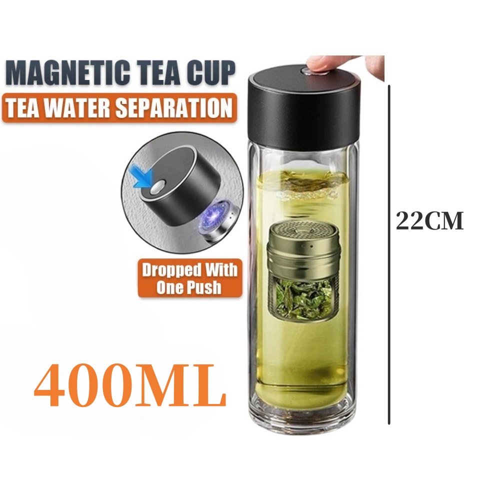 Local Delivery 500ml Magnetic Tea Bottle Tea Separation Water Bottle ...