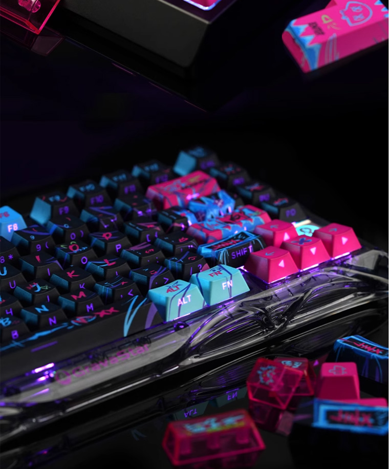 TITANNATION League of Legends: Arcane JINX keycaps factory height PBT ...