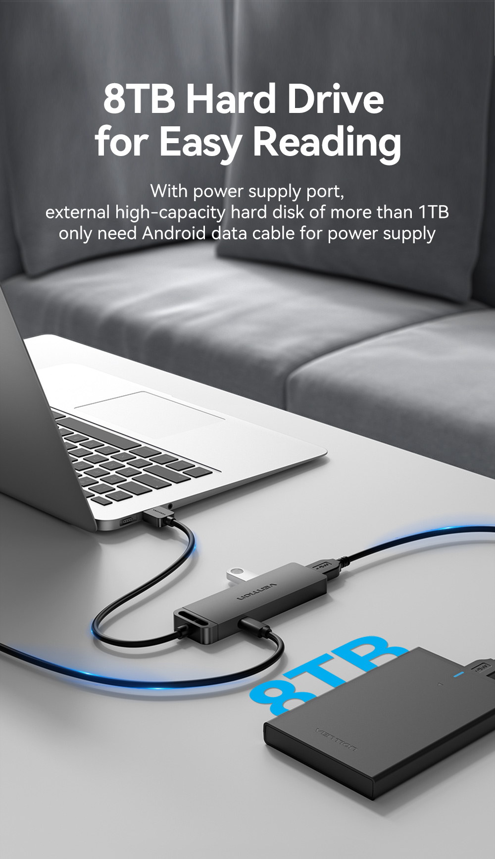 Vention USB 3.0 Hub 4 Ports USB HUB Slim for Mouse Keyboard Compatible ...