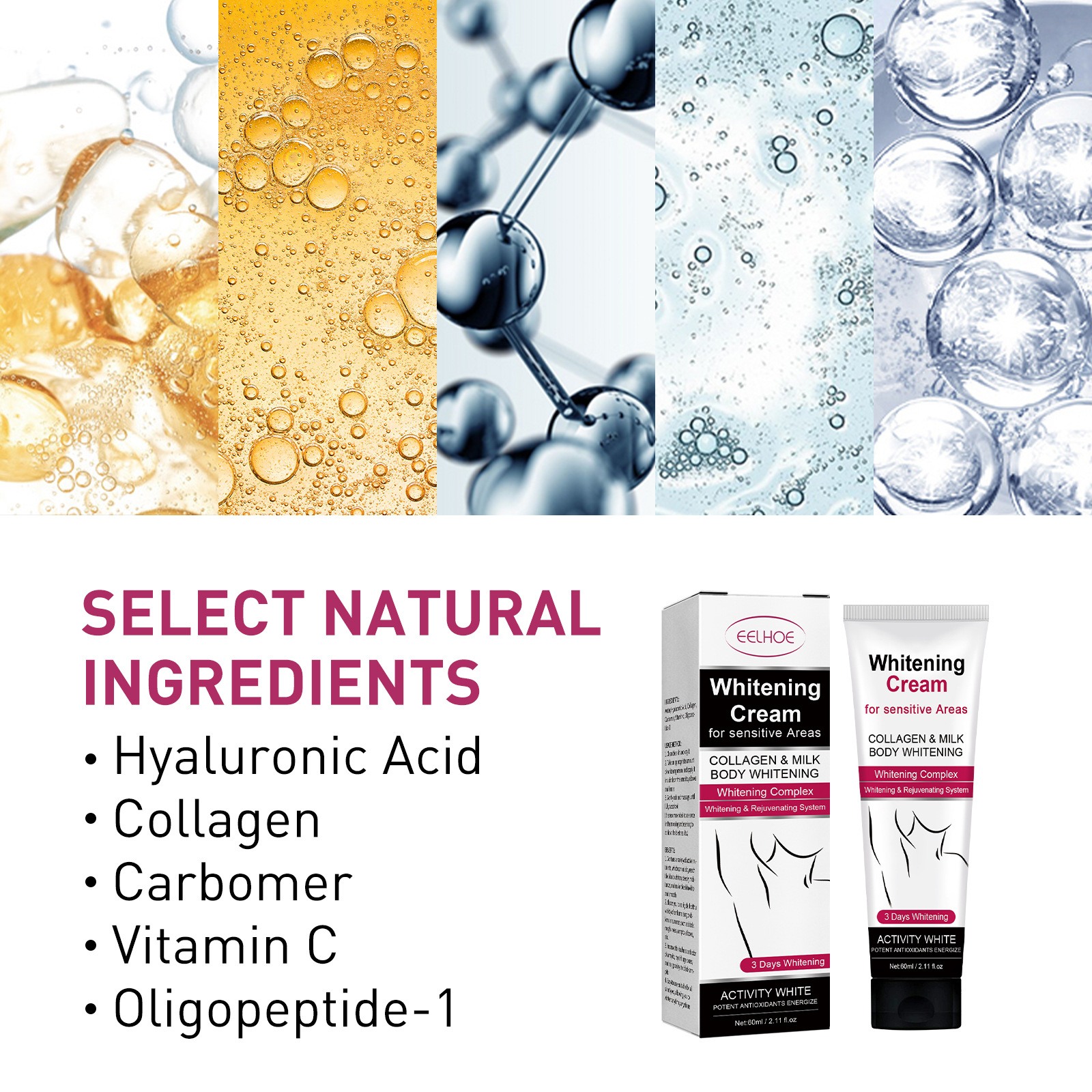 60ml Whitening Cream armpit whitening Private Parts Underarm Bleaching ...