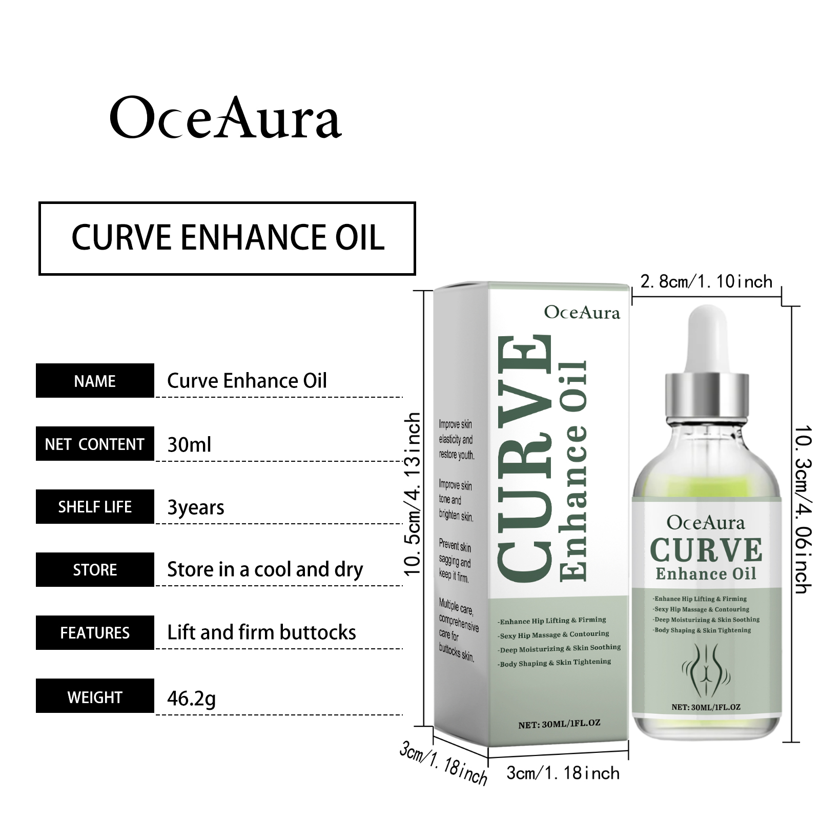 Curve Enhance Oil Butt Lifting Essential Oil Hip Buttocks Essential Oil ...